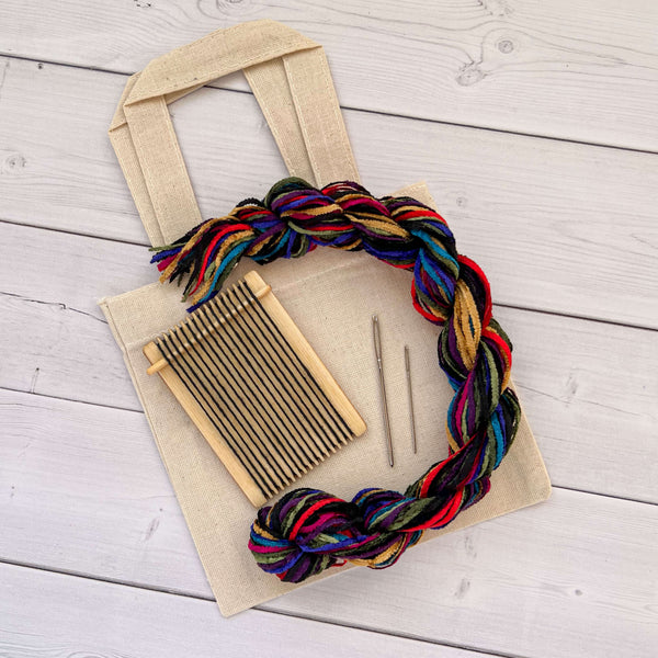 Tiny Loom Kit - Chenille Jewel Tones - The Creativity Patch - Lucy Jennings